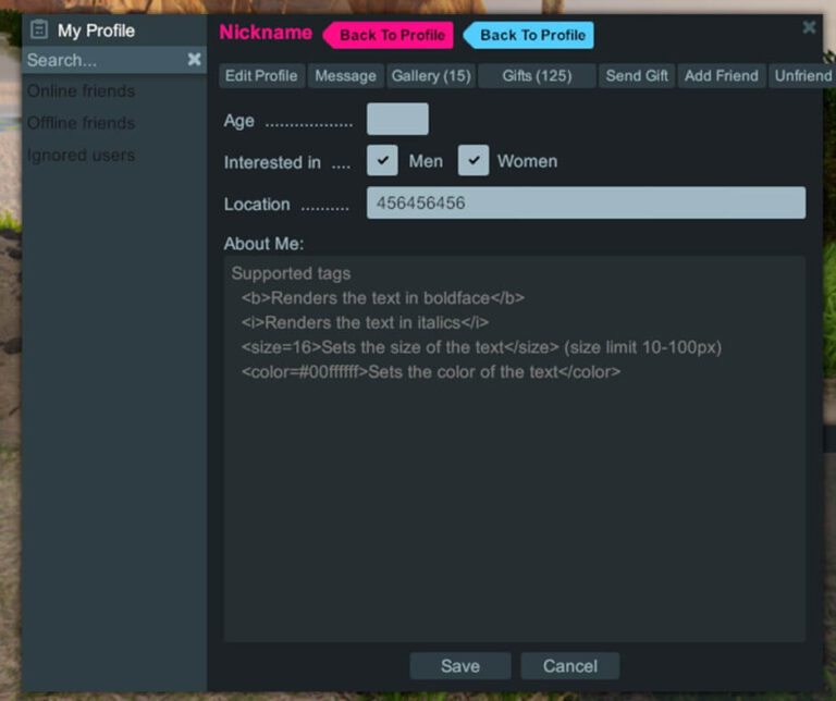 3DXChat avatar manual: learn how to create your perfect you